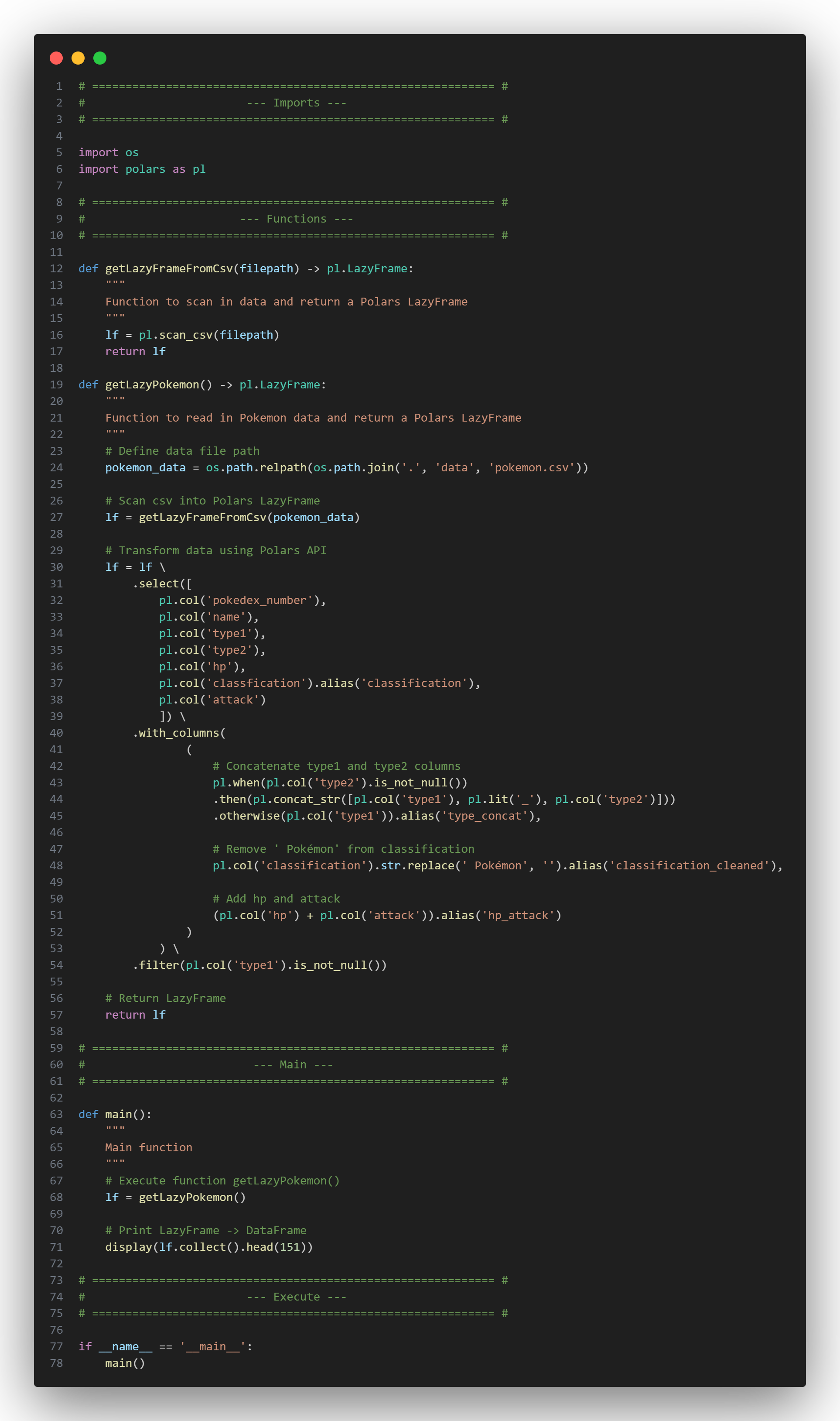 Using Polars LazyFrames for Parallel Processing
